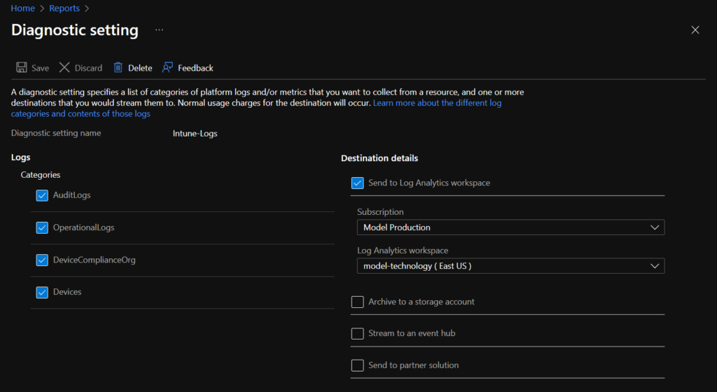 Advanced Reporting With Intune Data Warehouse And Log Analytics Microsoft Intune Reporting